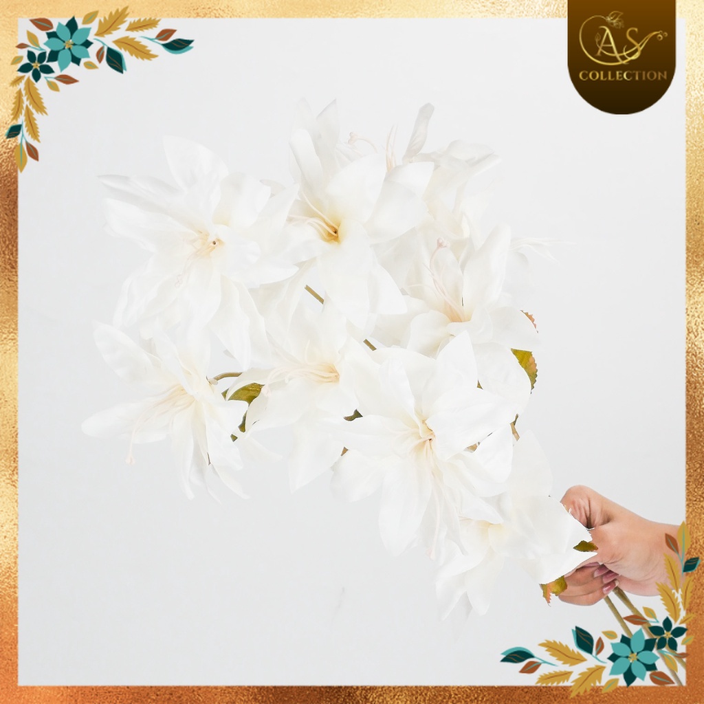 Jual Lily Tangkai Panjang Cabang 3 Bunga Lili Palsu Lily London Heart ...