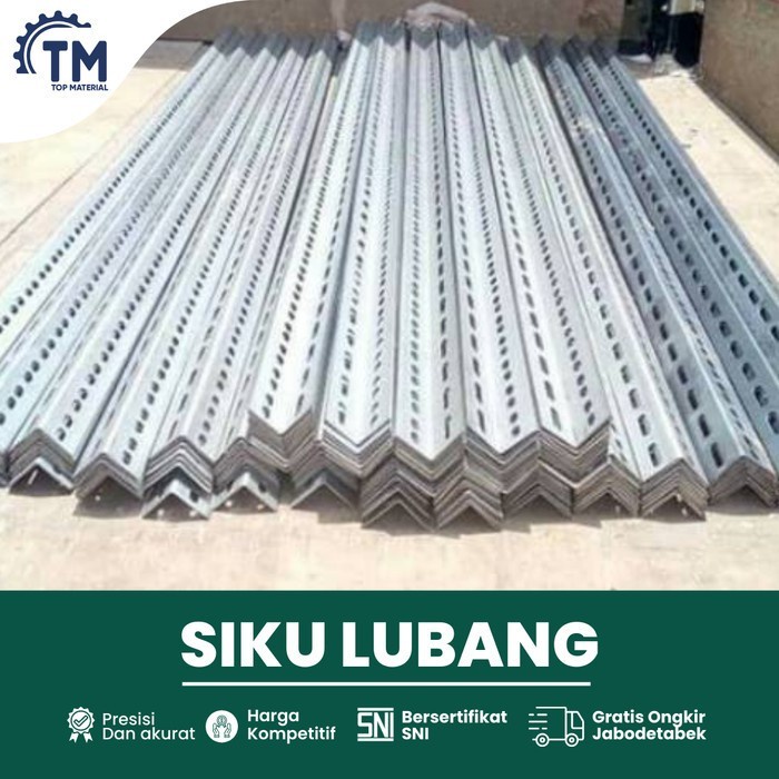 Jual Siku Lubang 36 x 36 x 2mm x 3M SNI Besi Siku Bolong | Shopee Indonesia