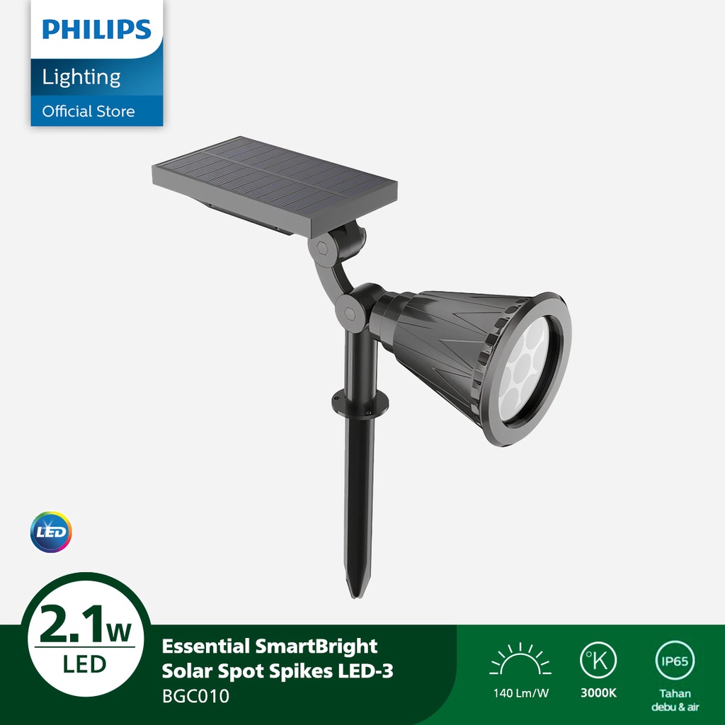 Jual Philips lampu Essential SmartBright Solar Spot Spikes Large | Shopee Indonesia