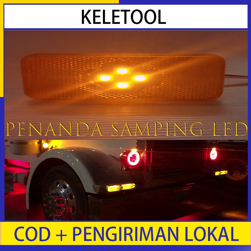 Jual 10Pcs Lampu Penanda Samping LED Truk Lampu Sein Samping Truk ...