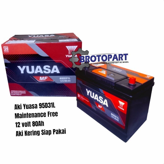 Jual Aki Kering Mobil Toyota Hiace, Land Cruiser Prado 30 YUASA 95D31L 80Ah | Shopee Indonesia
