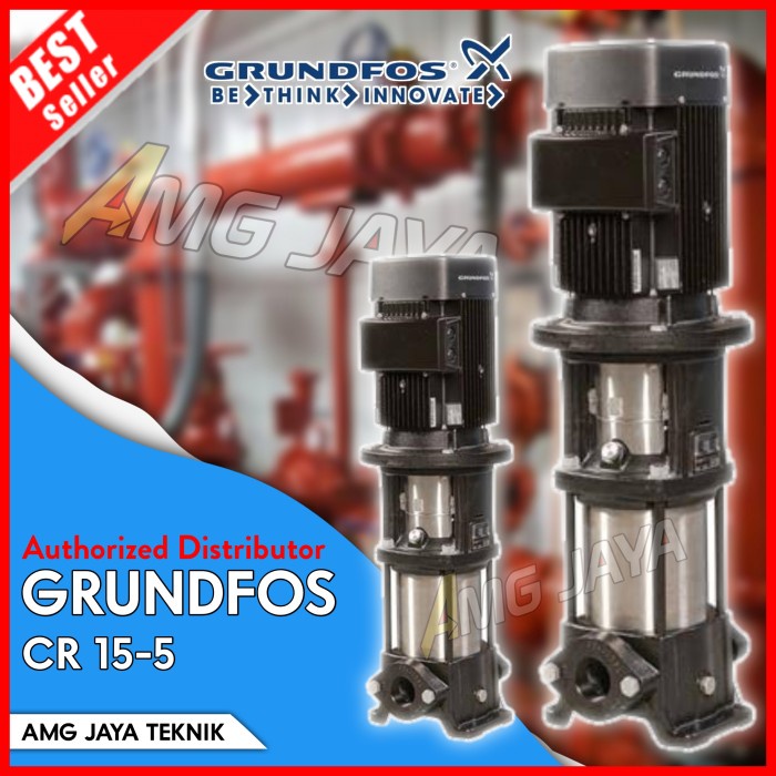 Jual GRUNDFOS CR 15-5 Pompa Boster Vertikal Multistage Transfer Jockey ...