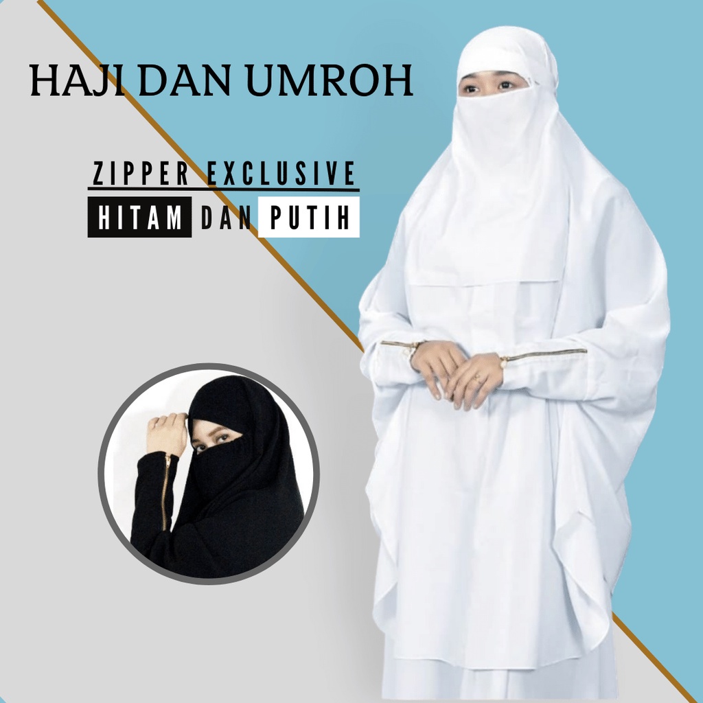 Jual GAMIS SET DRESS HAJI UMROH CEWE WANITA DEWASA - KHIMAR FRENCH ...