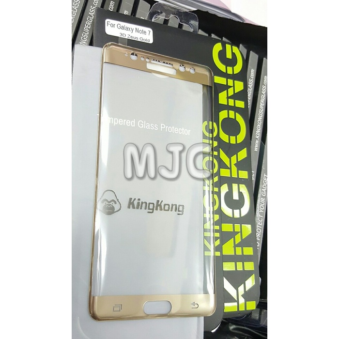 Jual KINGKONG Samsung Note 7 GOLD Full Cover Super Tempered Glass OriginaL | Shopee Indonesia