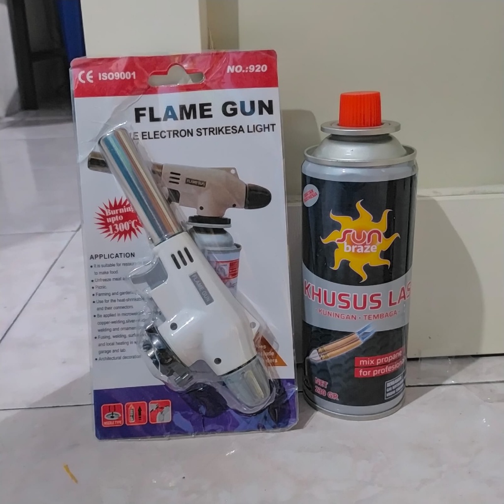 Jual Paket Flame Gun {Khusus Jawa} Flame Gun Gas Torch dan Tabung Gas ...