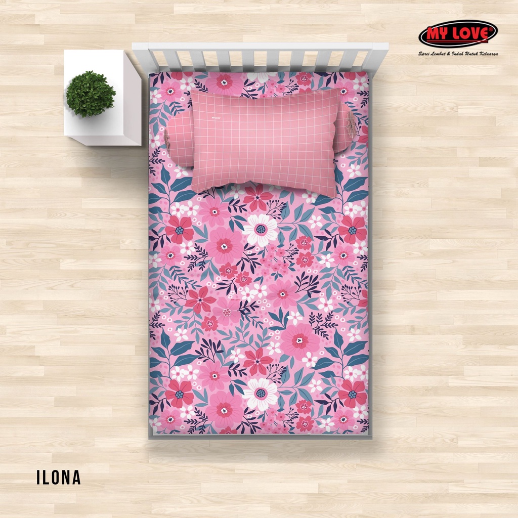 Jual ALL NEW MY LOVE Sprei Single Full Fitted 120x200 Ilona | Shopee ...