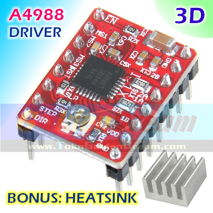 Jual A4988 Driver Stepper Motor Reprap 3D Printer A 4988 Arduino ...