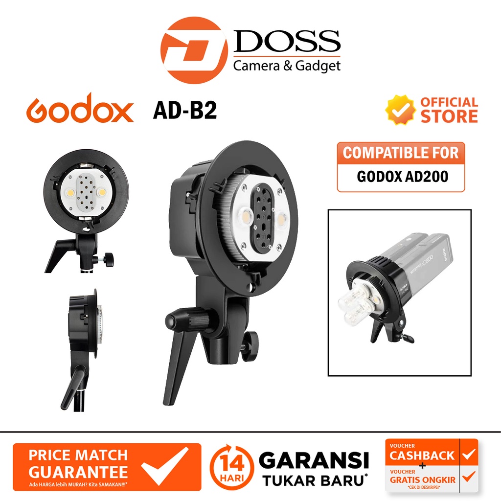 Jual Godox ADB2 Head Bracket For AD200 / Godox AD-B2 | Shopee Indonesia