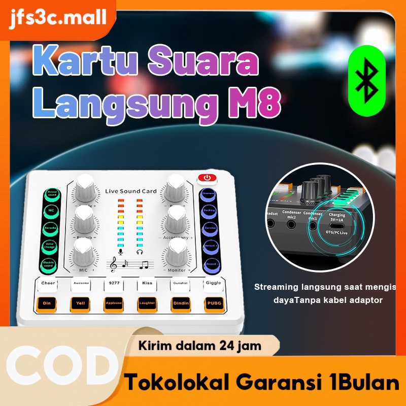 Jual M8 soundcard Mixer Bluetooth Original sound card Audio USB ...