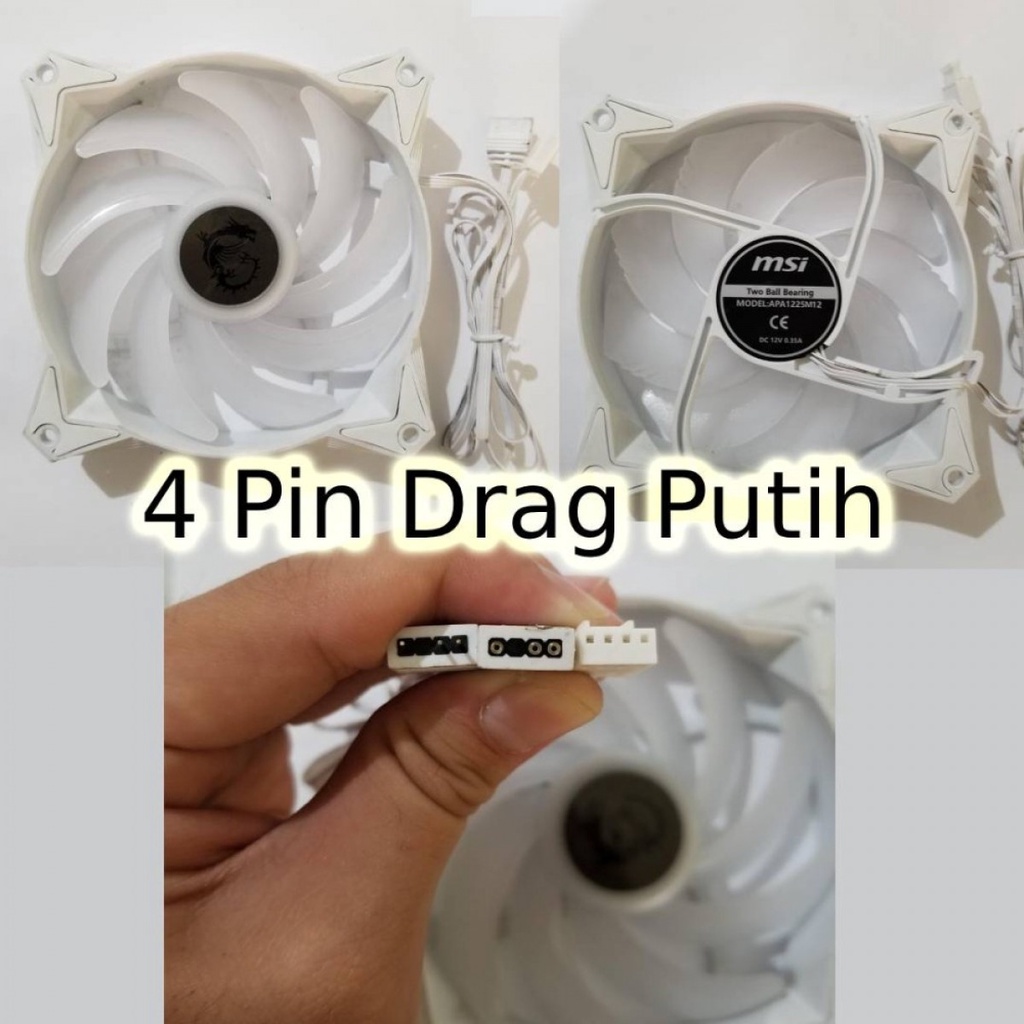 Jual MSI Addressable RGB ARGB Fan RGB Two Ball Bearing 12cm Fan | Shopee Indonesia