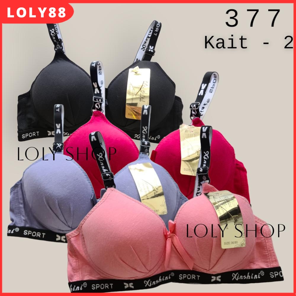 Jual Bra Wanita Dewasa Busa Tanpa Kawat Sporty XS #377 KAIT 2 Cup A ...