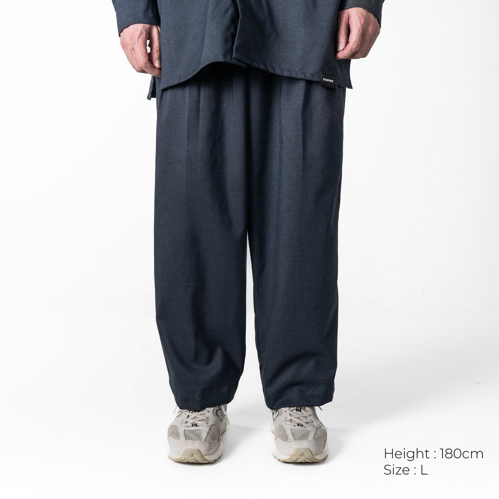 Jual Bodypack Waltz Wide Pants - Navy | Shopee Indonesia