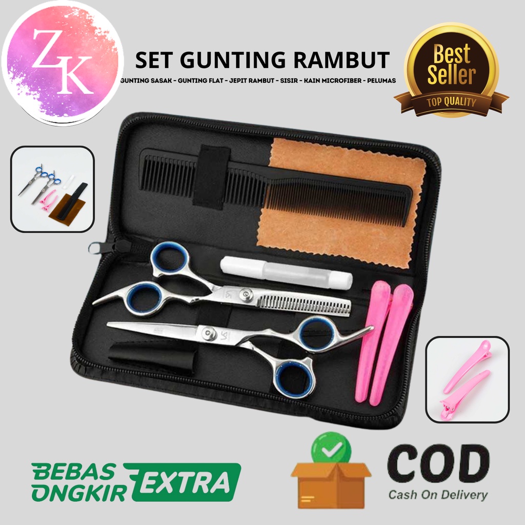 Jual Peralatan Set Gunting Rambut Salon Profesional Lengkap Berkualitas ...
