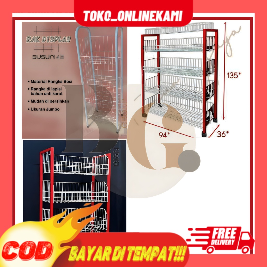 Jual Rak Ciki Minimarket Besi/Rak Toko/rak swalayan/rak kuat/rak besi/rak gudang | Shopee Indonesia