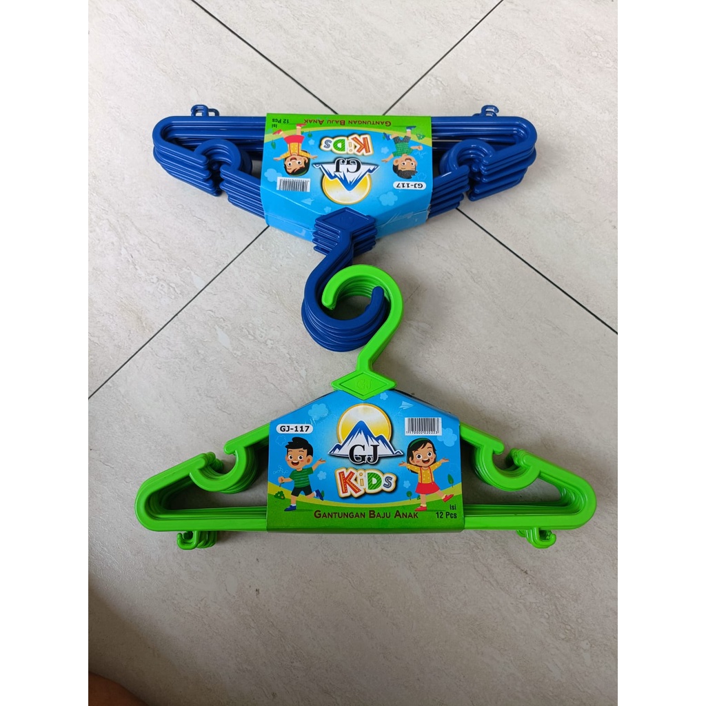 Jual GG [1 SET 12 PCS] HANGER LIDI GJ ANAK KIDS / HANGER LAUNDRY ...