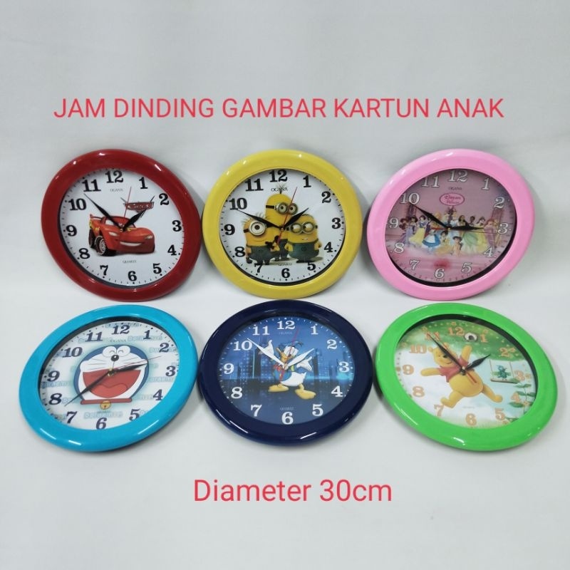 Jual JAM DINDING GAMBAR KARTUN ANAK JD8888 | Shopee Indonesia