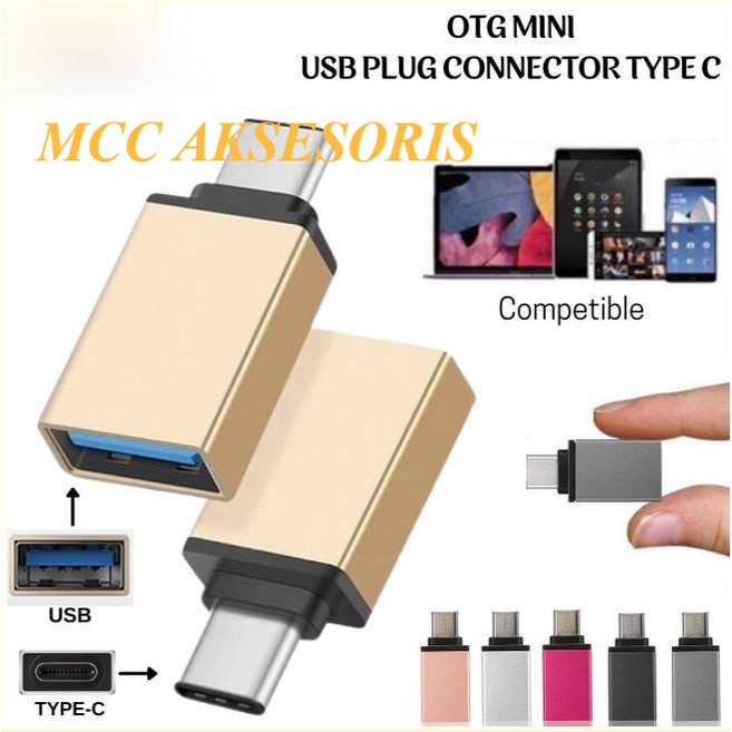Jual OTG USB type C / tipe-c connector to Normal USB port - Converter ...