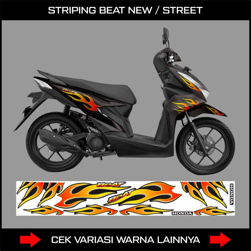 Jual Striping Api Honda Beat Deluxe 2020, 2021, 2022, 2023 / Sticker ...