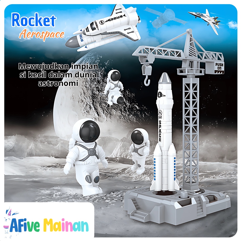 Jual [AFive] Roket Mainan Angkasa Anak Interaktif Peluncur Roket ...