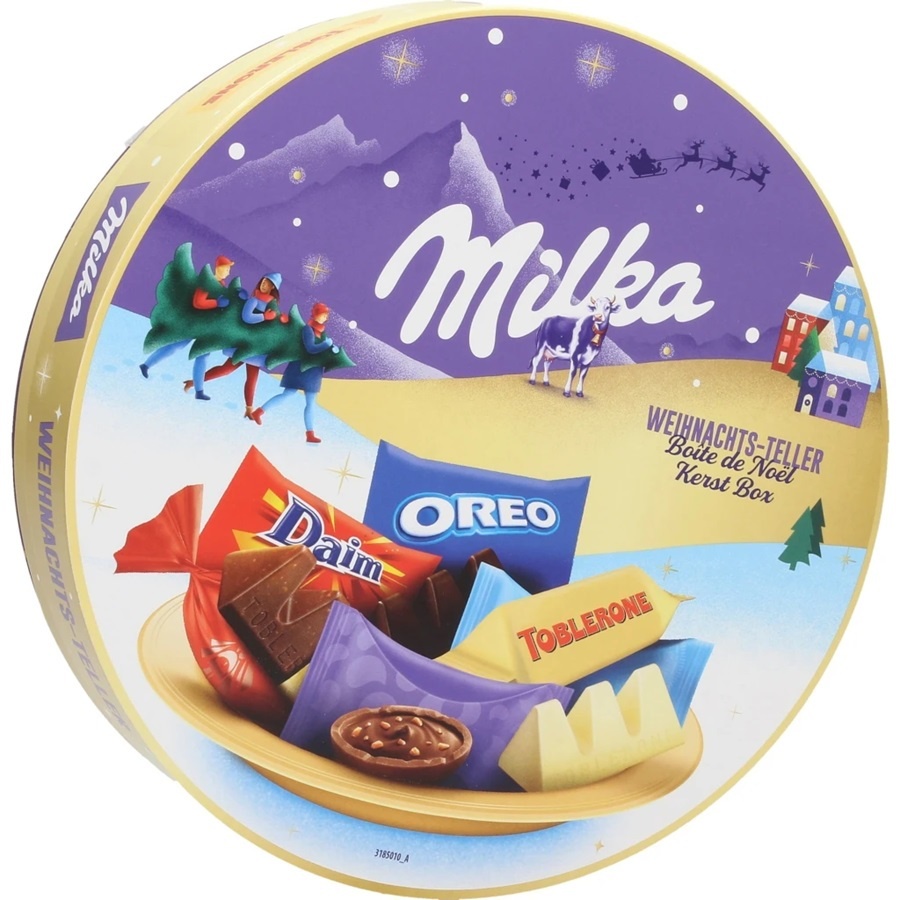 Jual Coklat MILKA & Friends Christmas Plate 196gram asal Eropa | Shopee ...