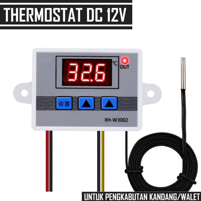 Jual Thermostat LED DC 12 Volt Digital Temperatur Control Untuk Misting | Shopee Indonesia