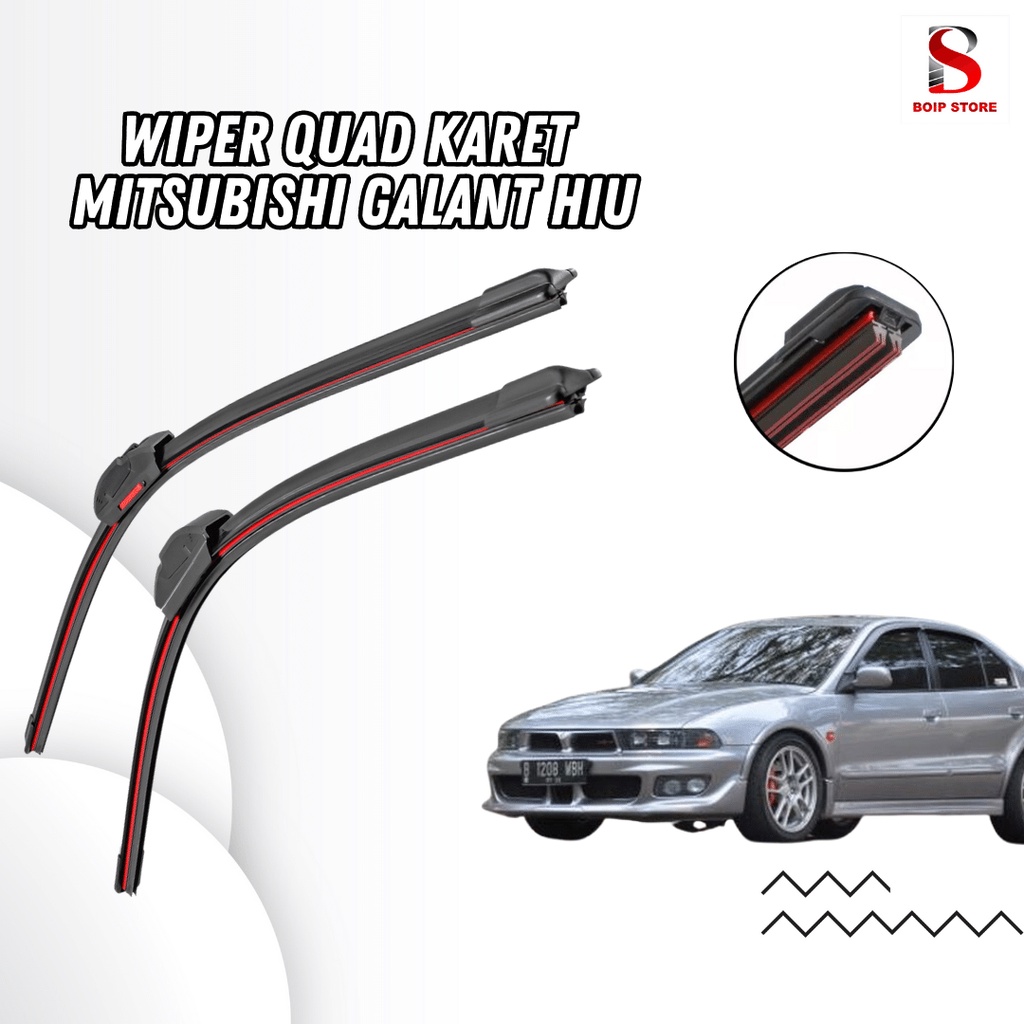 Jual 1 SET (2 PCS) Wiper Quad Blade Mitsubishi Galant Hiu / Wiper 4 ...