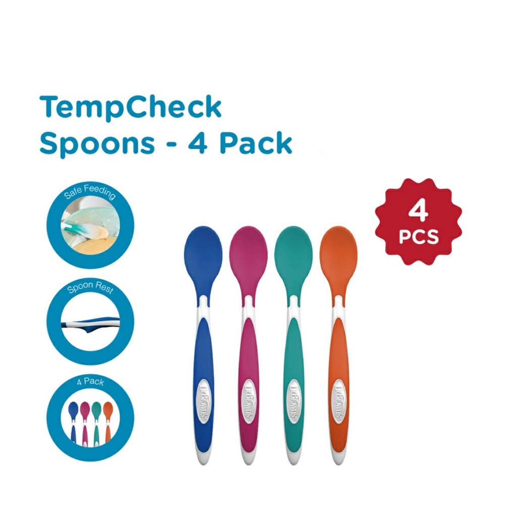 Jual Dr Brown's Temp Check Spoon 4 pc Sendok Indikator Panas [JB ...