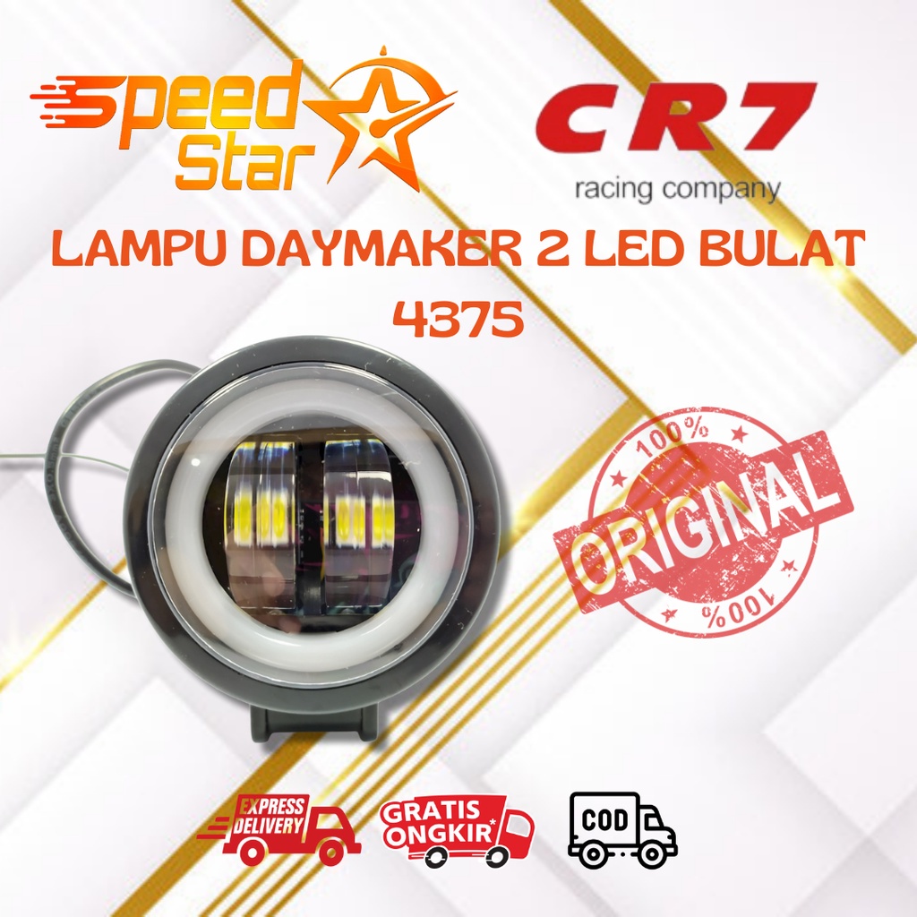 Jual Lampu Daymaker 2 Led Bulat 4375 CR7 Original COD | Shopee Indonesia