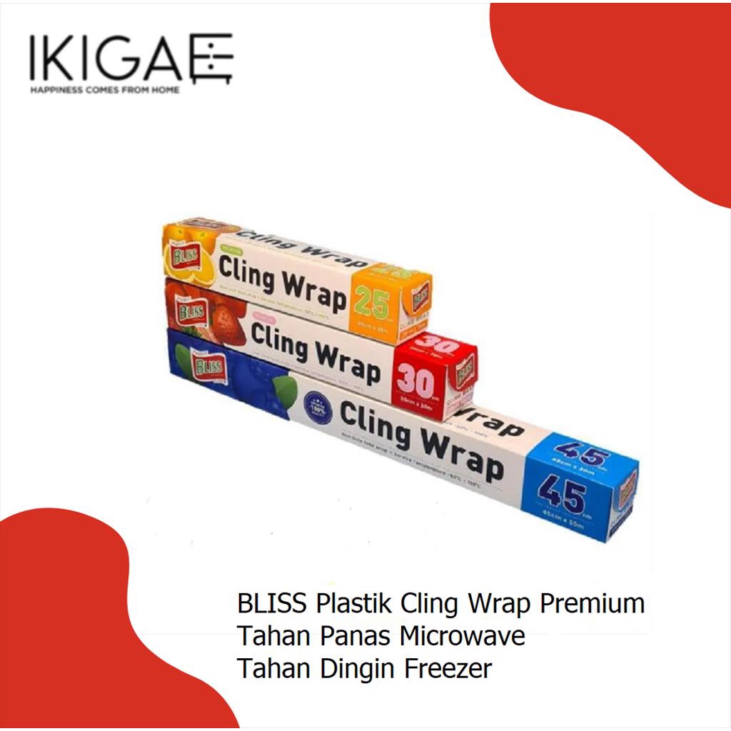 Jual BLISS PLASTIK CLING WRAP PREMIUM ANEKA UKURAN | Shopee Indonesia