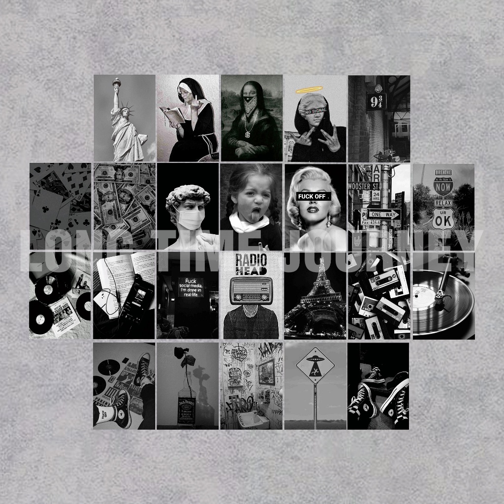 Jual Poster Dinding Black & White12 pcs Poster Aesthetic Poster tumblr ...