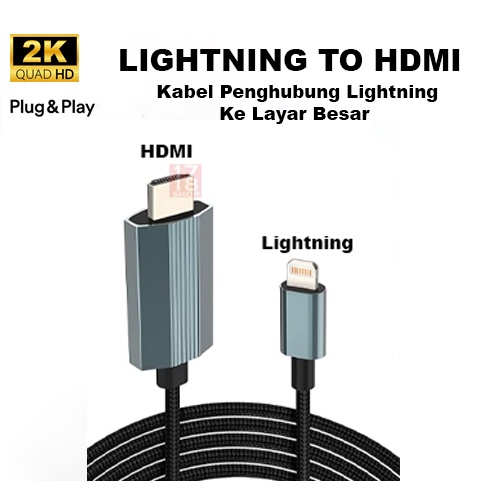 Jual AV Digital Kabel Lightning To HDMI Konektor Layar Besar Hingga 2K ...