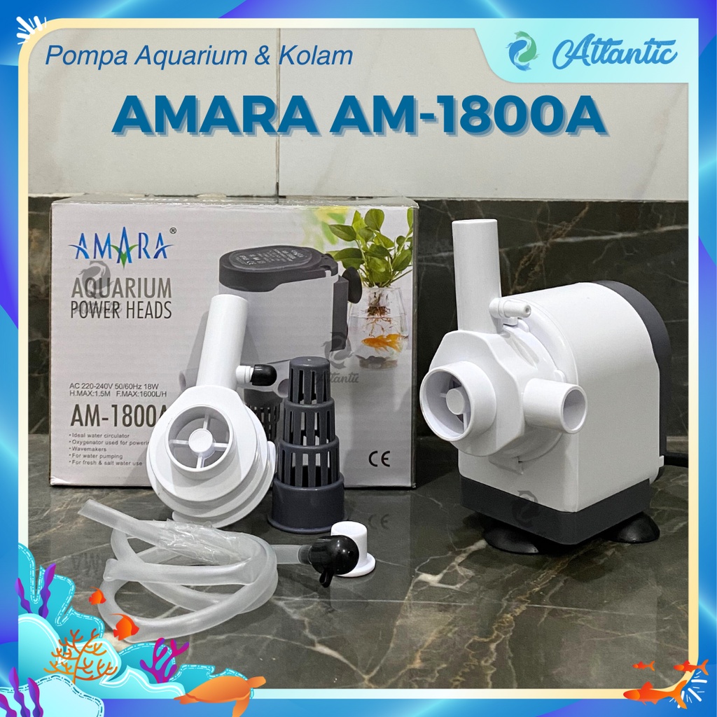 Jual Amara AM-1800A Pompa Air Celup Power Head Aquarium Aquascape ...