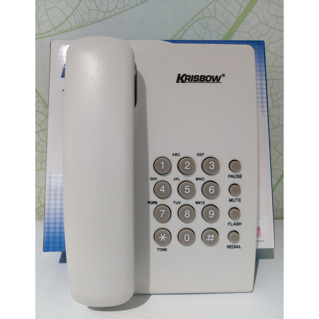 Jual TELEPON RUMAH KRISBOW / TELEPON ANALOG / TELEPON BASIC WHITE ...