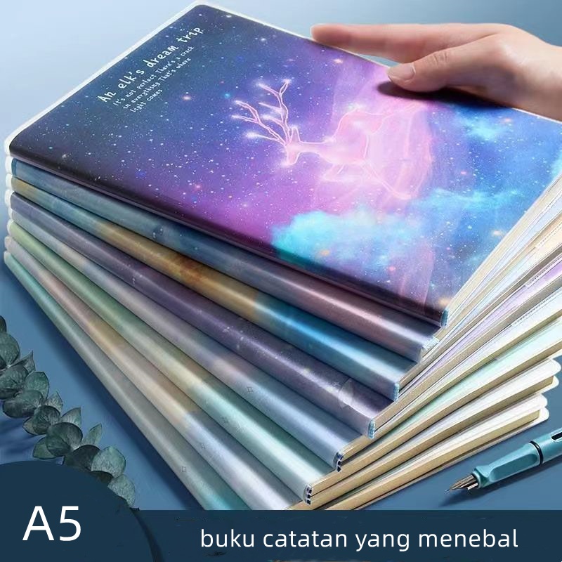 Jual Buku catatan A5 sampul PVC/buku catatan sekolah sampul karet tebal ...
