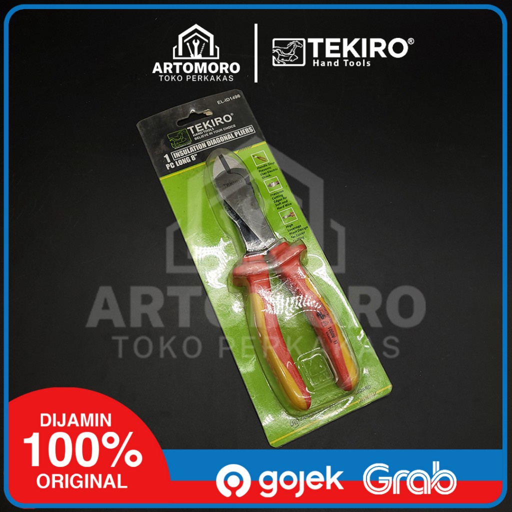 Jual Tang Listrik Potong Long 8 inch (EL-ID1496) Tekiro | Shopee Indonesia