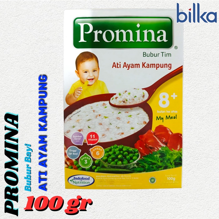Jual PROMINA 8+ Bubur Tim Ati Ayam Kampung 100gr | Shopee Indonesia
