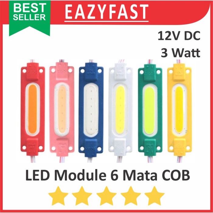 Jual Lampu LED Strip Module Modul 6 Mata COB Neon 12V DC 12 V Volt Mobil | Shopee Indonesia