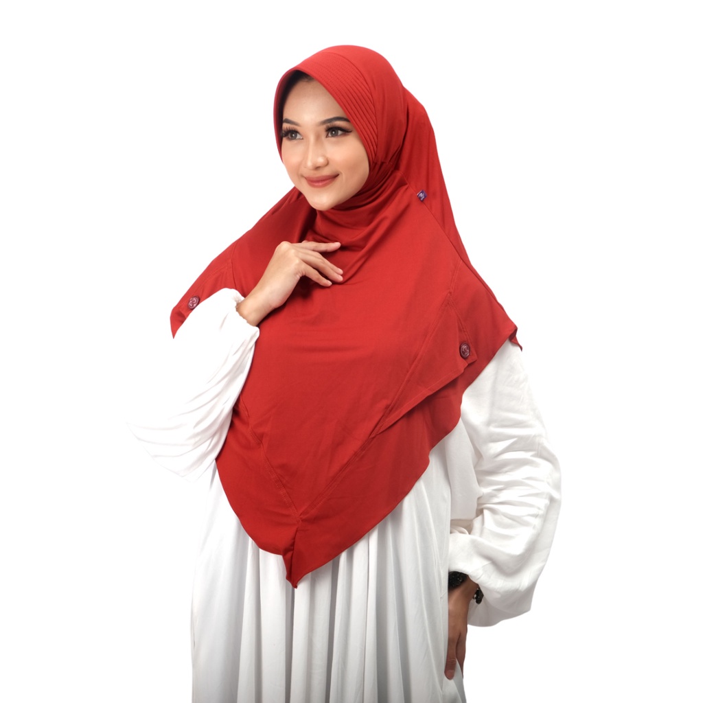 Jual Razwa Rb Jersey - Hijab daily instant jersey premium - Merah bata ...