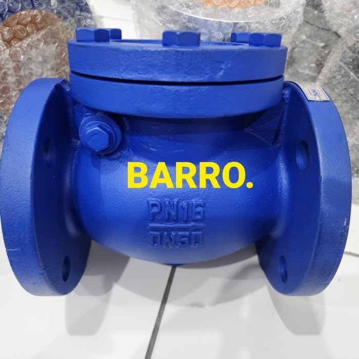 Jual Swing Check Valve 5" Inch DN125 Cast Iron PN16 Flange Klep Tabok ...