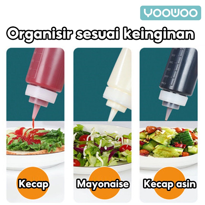 Jual YooWoo botol squize saus / botol saus dapur rumah tangga / botol ...