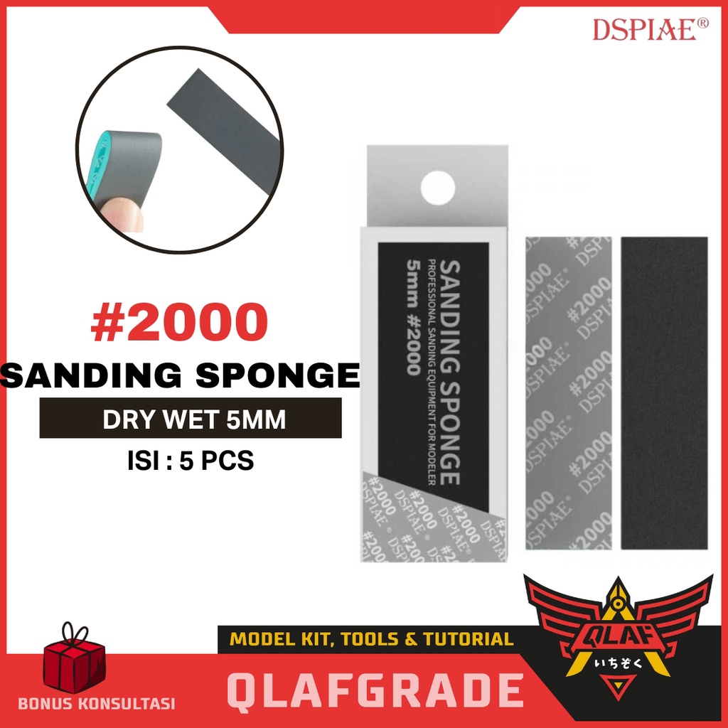 Jual Sanding Sponge 5mm grit 2000 isi 5 dspiae amplas dry wet sanding ...