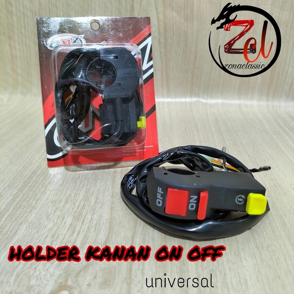 Jual HOLDER KANAN SAKLAR 3 TOMBOL ON OFF STATER CMZ | Shopee Indonesia