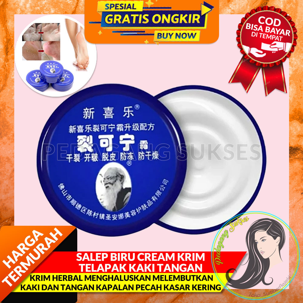 Jual Salep Biru Cream Krim telapak Kaki Tangan Pecah Kapalan Kering ...