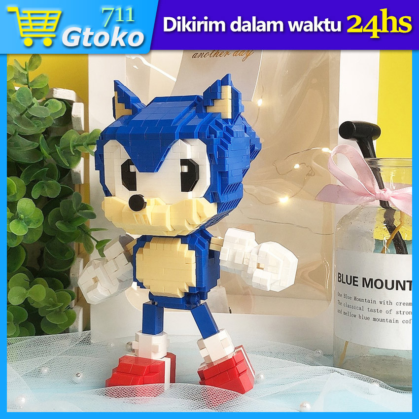 Jual Mini Block Sonic The Hedgehog Series Karakter Warna Biru Mainan ...
