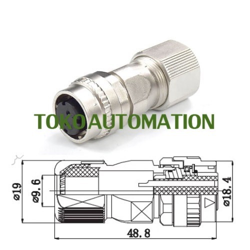 Jual LS99 2 Pin 2Pin Encoder Plug Connector socket Konektor CM10-SP2S-M ...