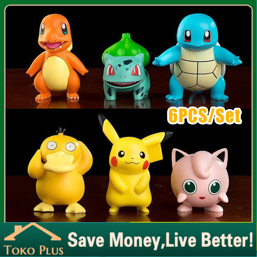 Jual Figure Pokemon Set 6 Topper 7.5CM / Topper Cake Gambar Pokemon ...