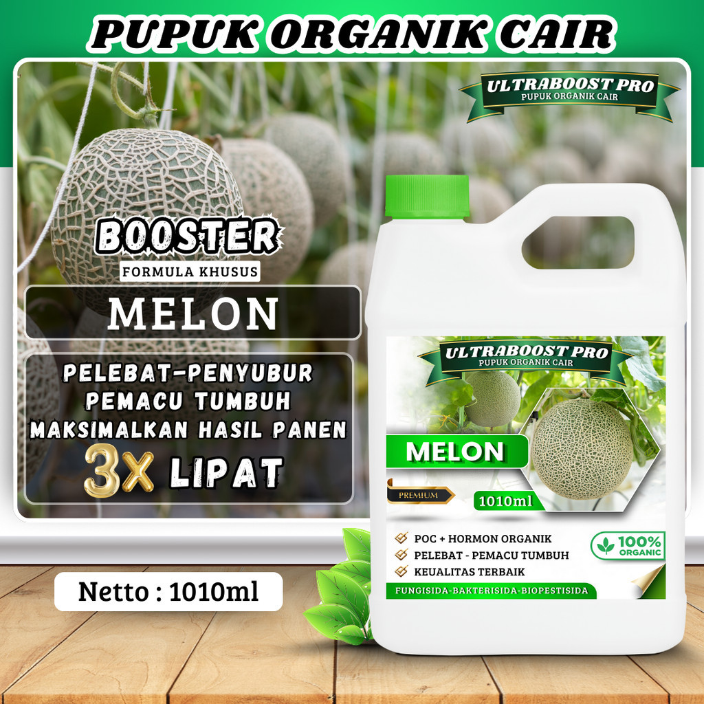 Jual Pupuk Organik Cair UltraBoost Pro Khusus Tanaman MELON - Nutrisi Lengkap untuk Hasil Panen ...