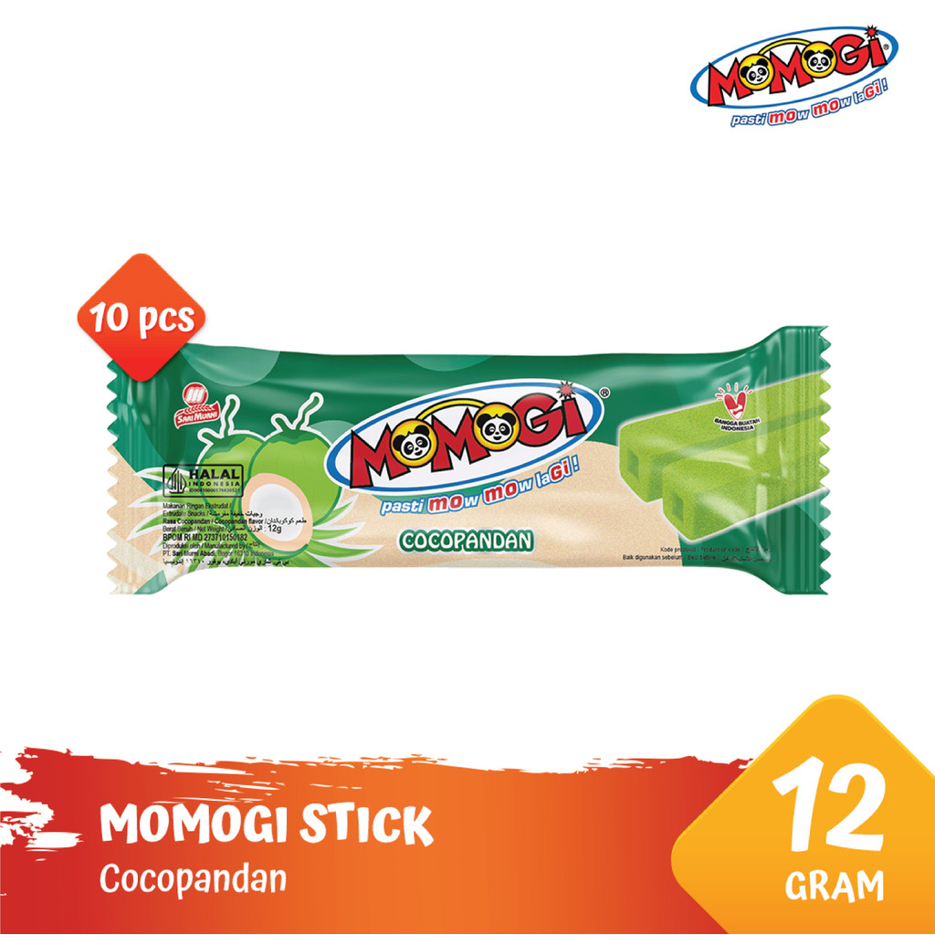 Jual Momogi Stick Snack Makanan Ringan 12gr - Cocopandan [1 Box @ 10 ...