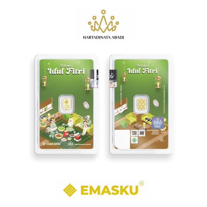 Jual EMASKU Hartadinata Moment Berkah Idul Fitri 0.25 Gram | Shopee ...