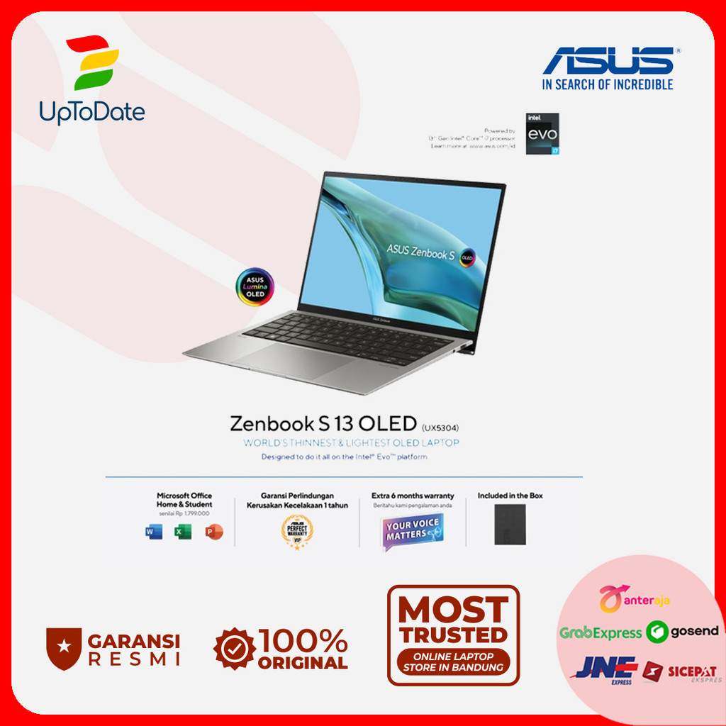 Jual Laptop Asus Zenbook S13 OLED UX5304VA-OLEDS711 Core i7-1355U 16GB 1TB W11+OHS21 - Uptodate ...